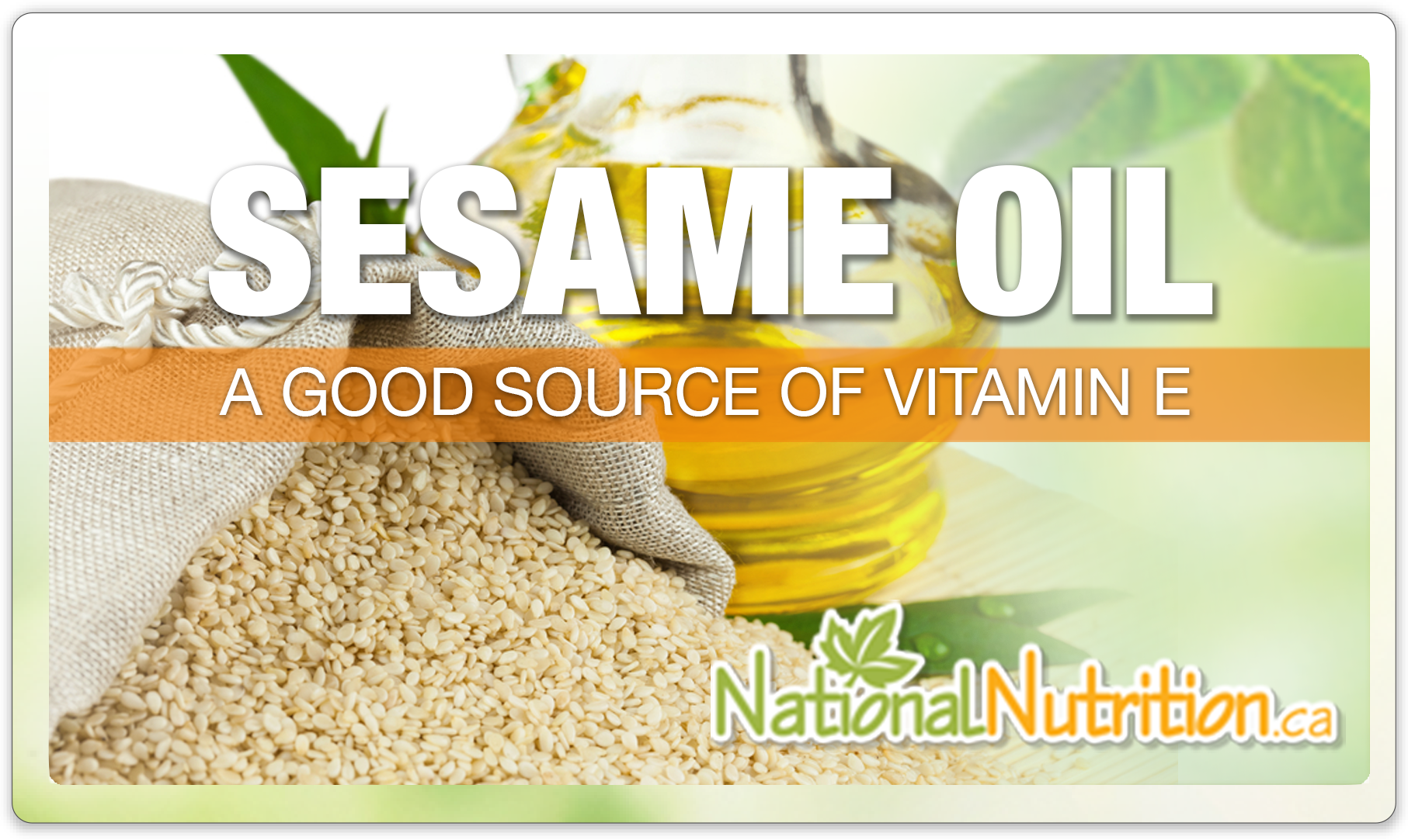 Nutritional Benefits of Sesame Oil From NationalNutrition.ca - National ...